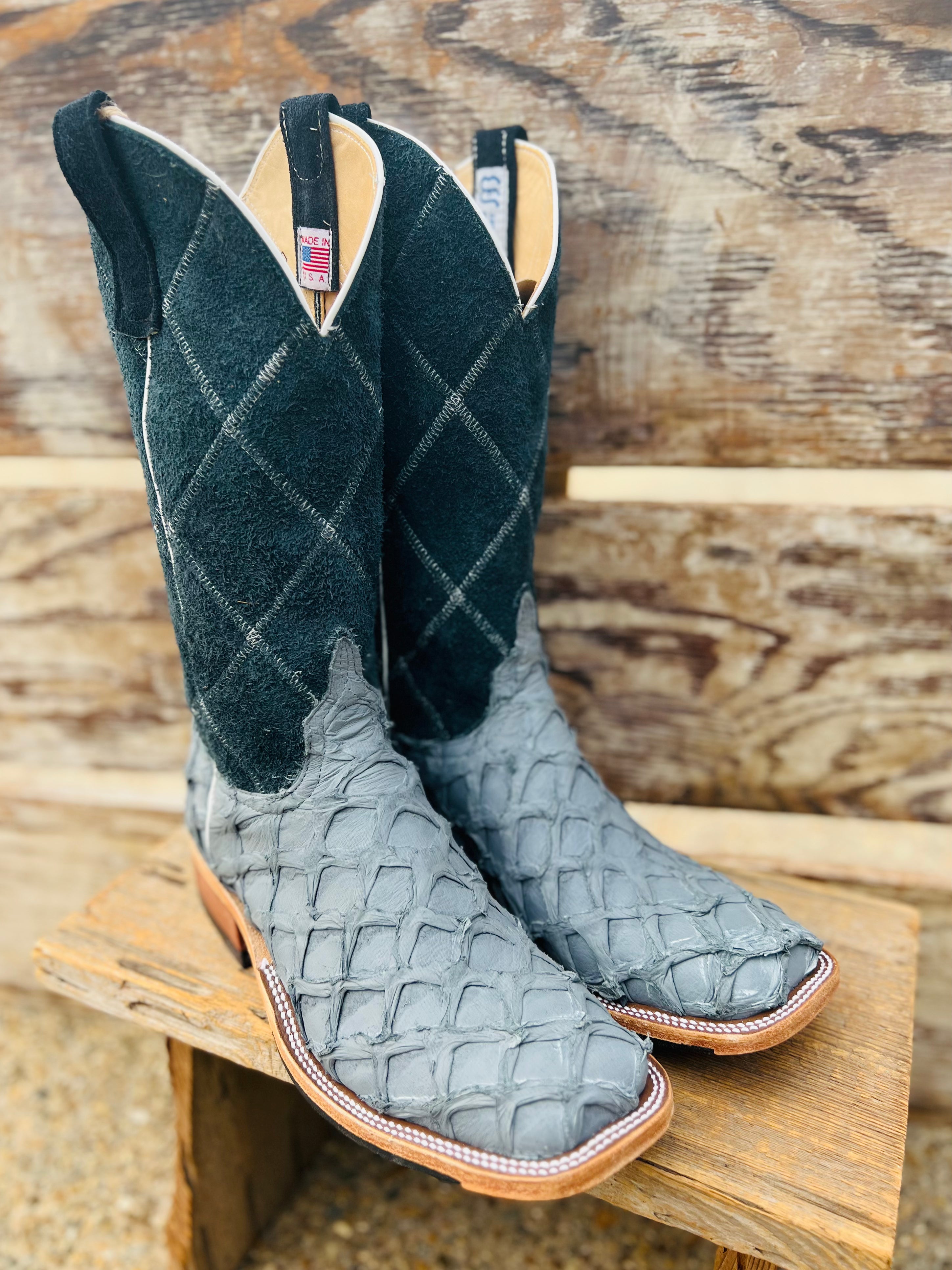 PATTON'S ANDERSON BEAN EXCLUSIVE "THE BRIAN" TITAN BLUE BIG BASS BOOTS ...